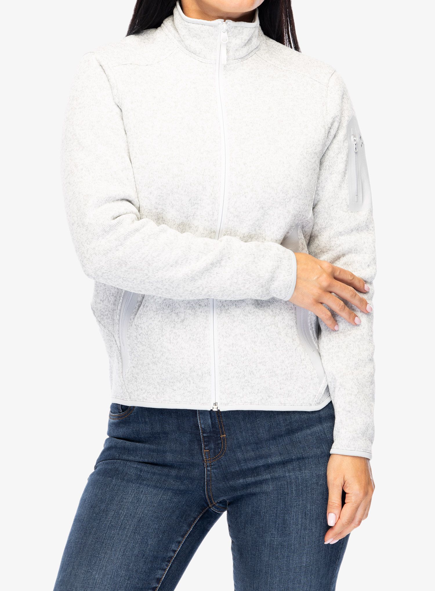 Блузи с цип дамска Arcteryx Covert Cardigan - atmos heather