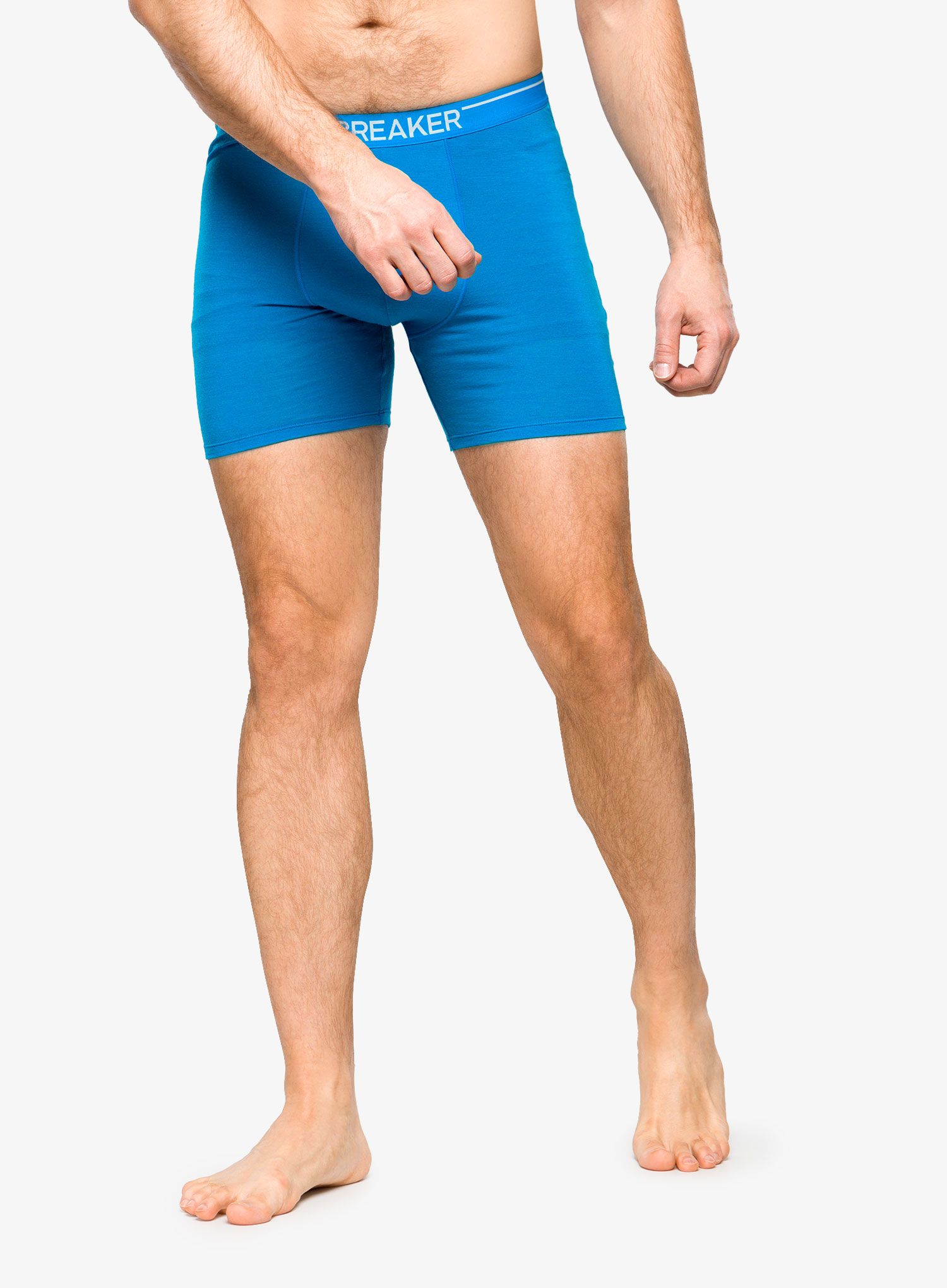 Термоактивни боксерки Icebreaker Anatomica Long Boxers - geo blue